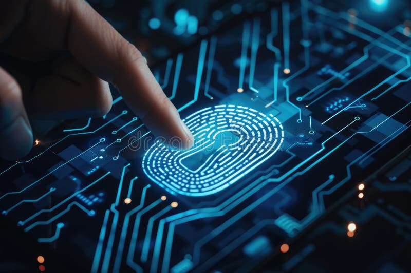 Personal Data Protection , Digital Fingerprint Trace, a Padlock, Know ...