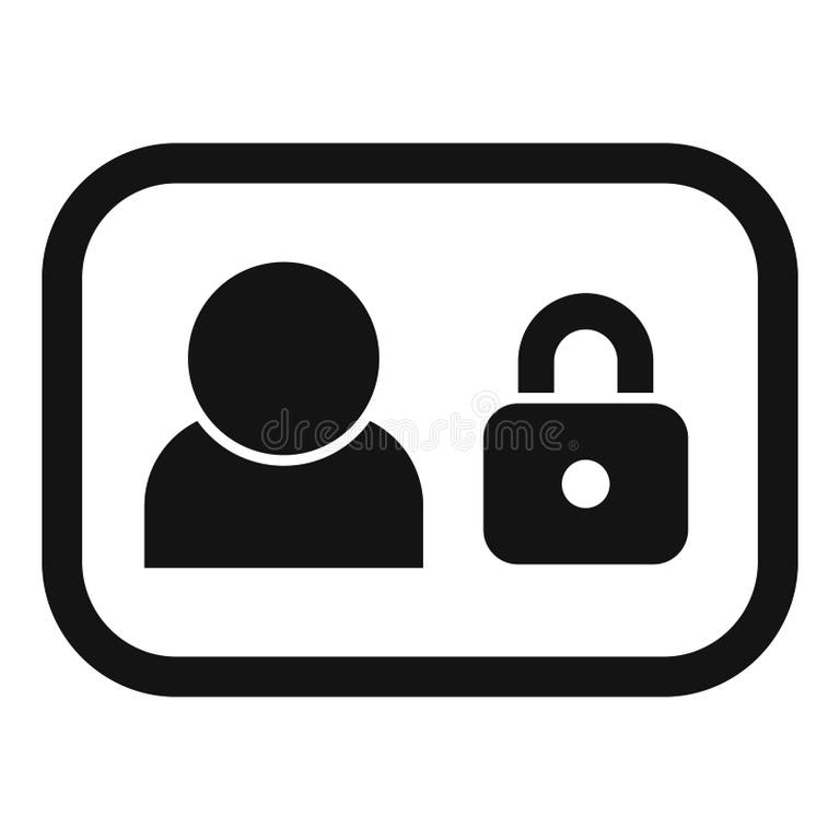 Personal Data Protection Icon Showing User with Padlock Stock ...