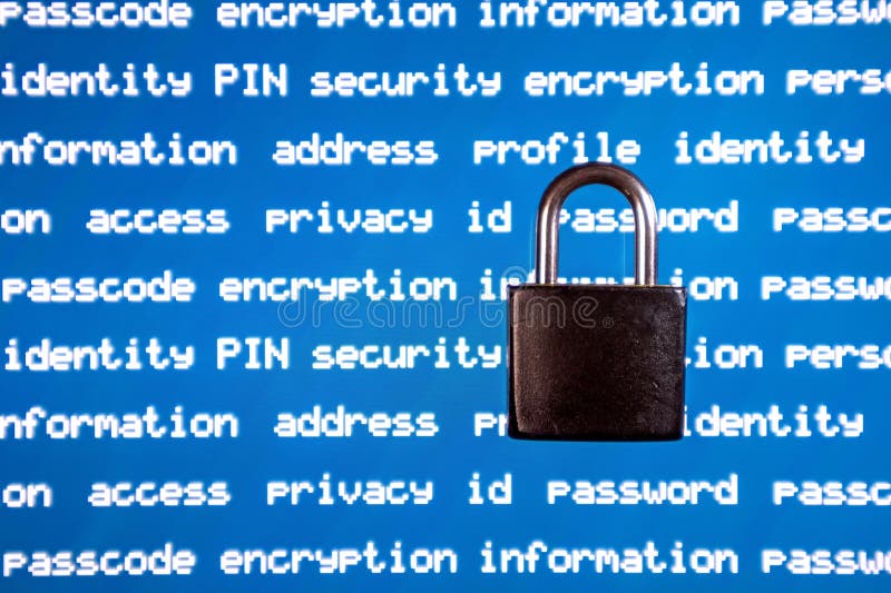 Personal Data Protection and Internet Security Concept. a Locked ...