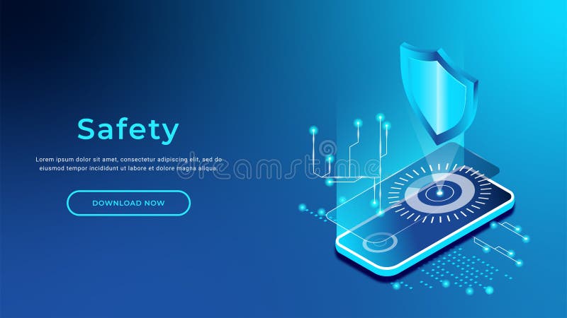 Personal Data Protection on the Phone. Cybersecurity Concept Banner ...