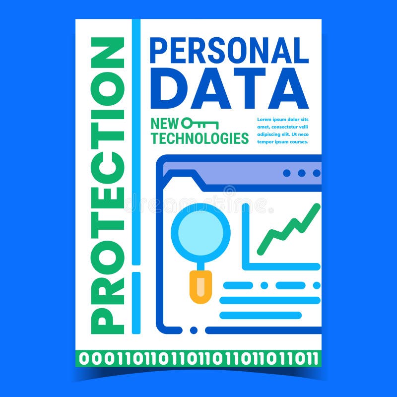 Personal Data Protection Promotion Banner Vector Stock Vector ...