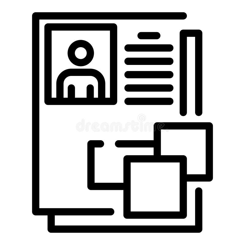 Personal Data Sheet Icon Color Outline Vector Stock Vector ...