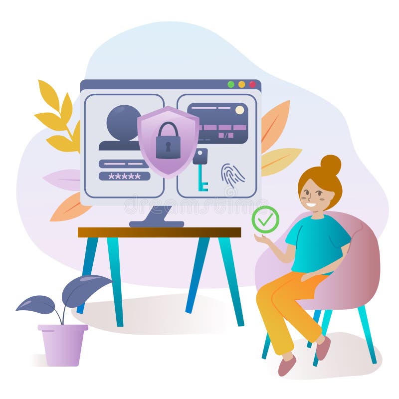 Cyber Security Concept. Personal Data Protection, Antivirus, Data Stealing Malware. Set of ...