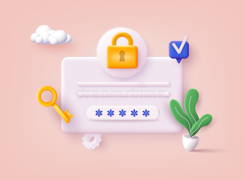 Personal Data Security Concept. Secure Information Transfer Background ...