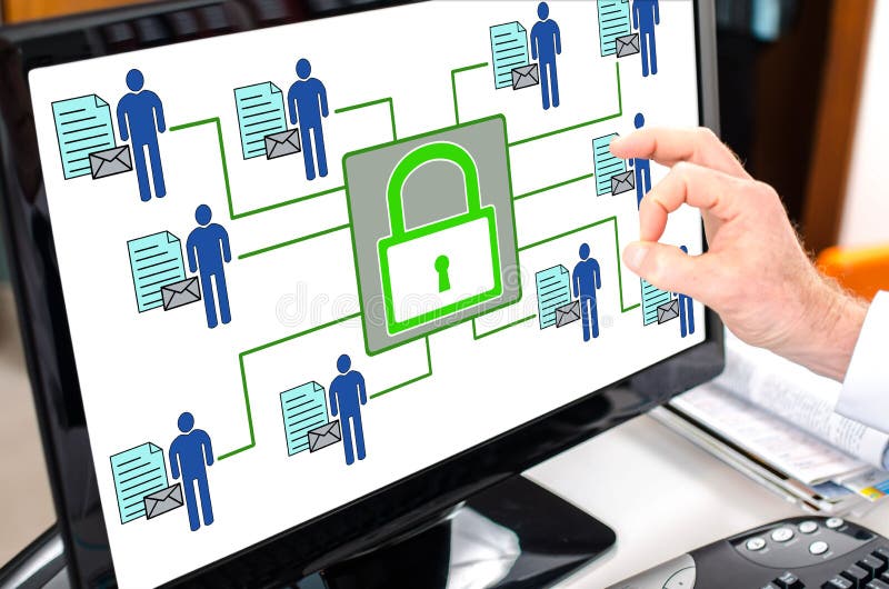 Personal Data Security Concept on a Computer Monitor Stock Photo ...