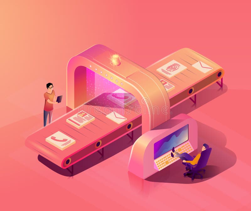 Personal Data Security Scanning Vector Concept Stock Vector ...