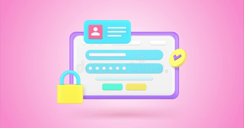 Personal Data Security Web Access Password Protection Internet Browser ...