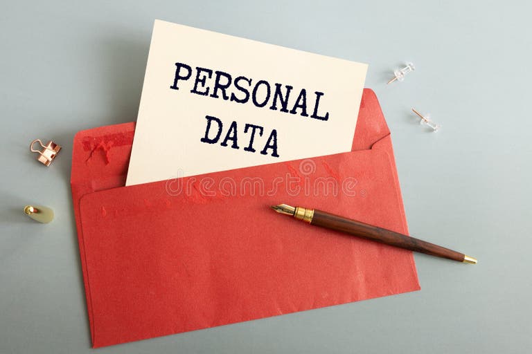 "PERSONAL DATA" Text on Keyboard Key Inscription Stock Image - Image of ...