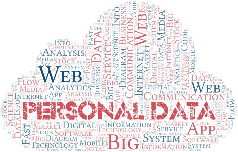 Personal Data Vector Word Cloud, Made with Text only. Stock ... Personal Data Vector Word Cloud, Made with Text only. Stock ...