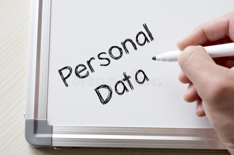 Personal Data Written on Whiteboard Stock Photo - Image of protection ...