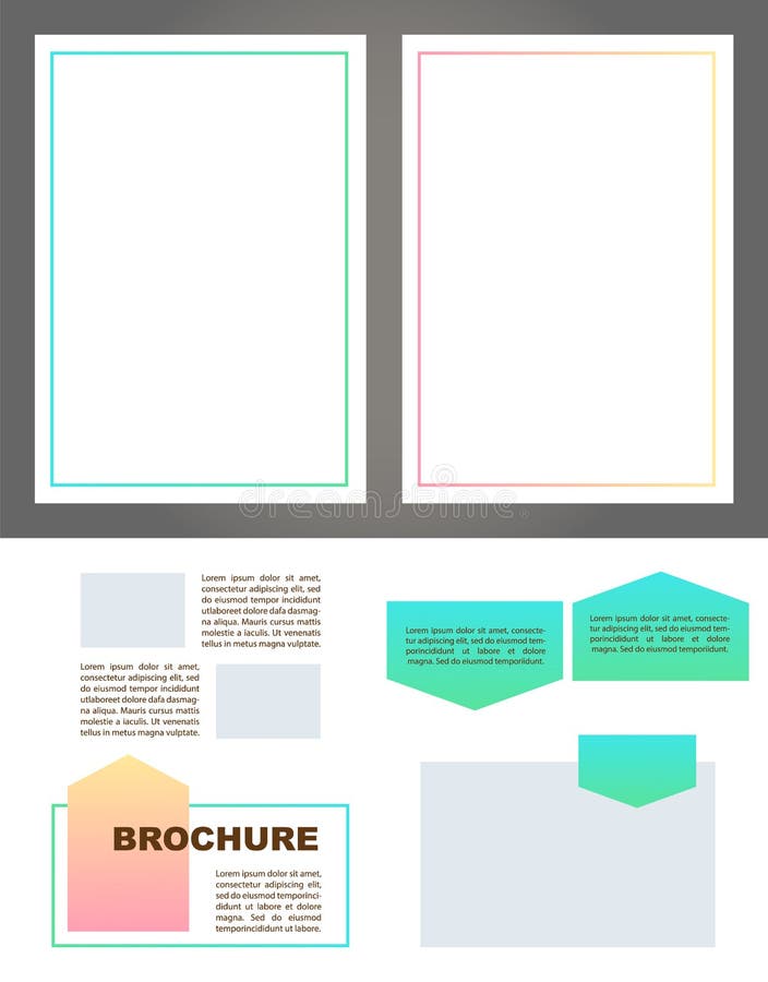 Personal Development Blank Brochure Design Elements Set Stock Vector ...