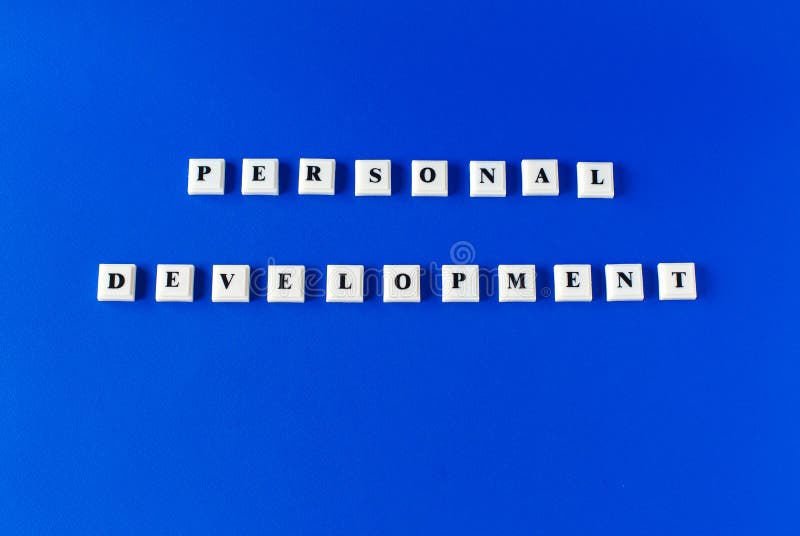 Personal Development. Isolated Text Written on Blue Background Stock ...