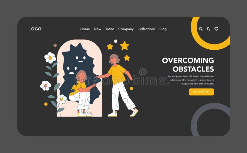 Personal Development Coach Concept. Flat Stock Vector - Illustration of ...