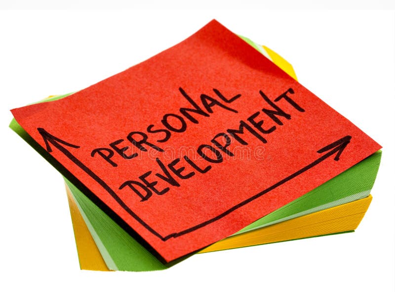 Personal Development Words on Reminder Note Stock Image - Image of ...