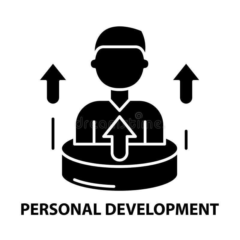 Personal Development Symbol Icon, Black Vector Sign with Editable ...