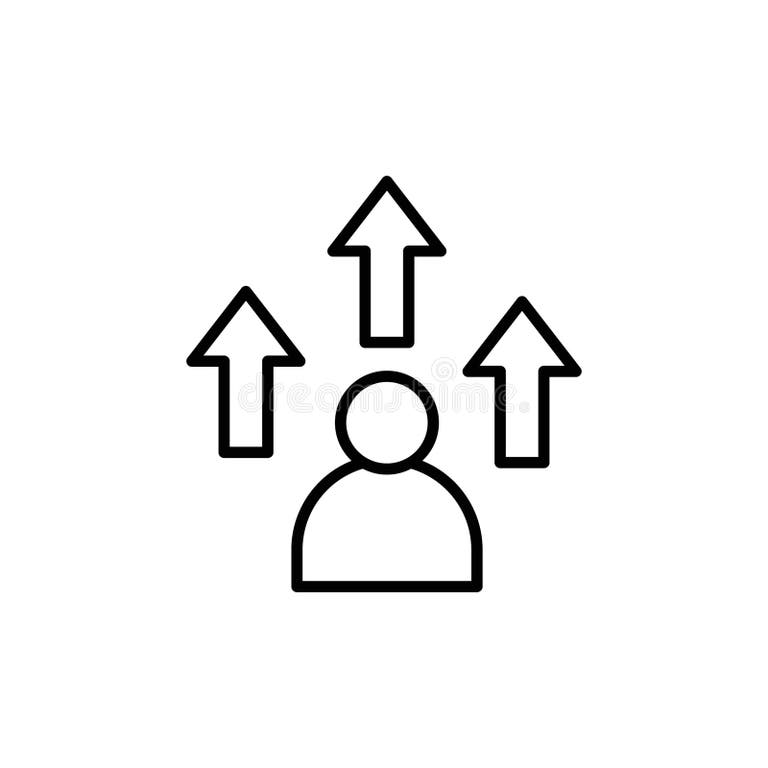 Personal Development Icon Thin Line Art Isolated Stock Vector ...