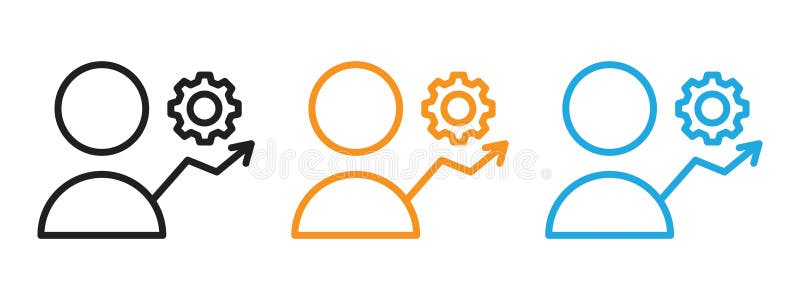 Personal Development Icon Thin Line Illustration Set Stock Vector ...