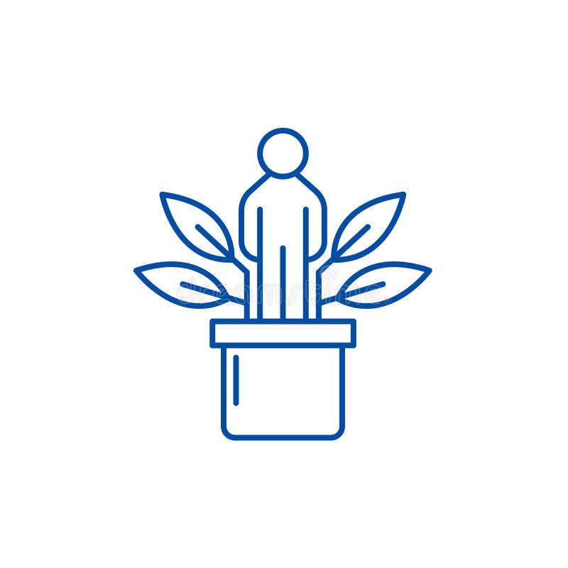 Personal Development Line Icon Concept. Personal Development Flat ...