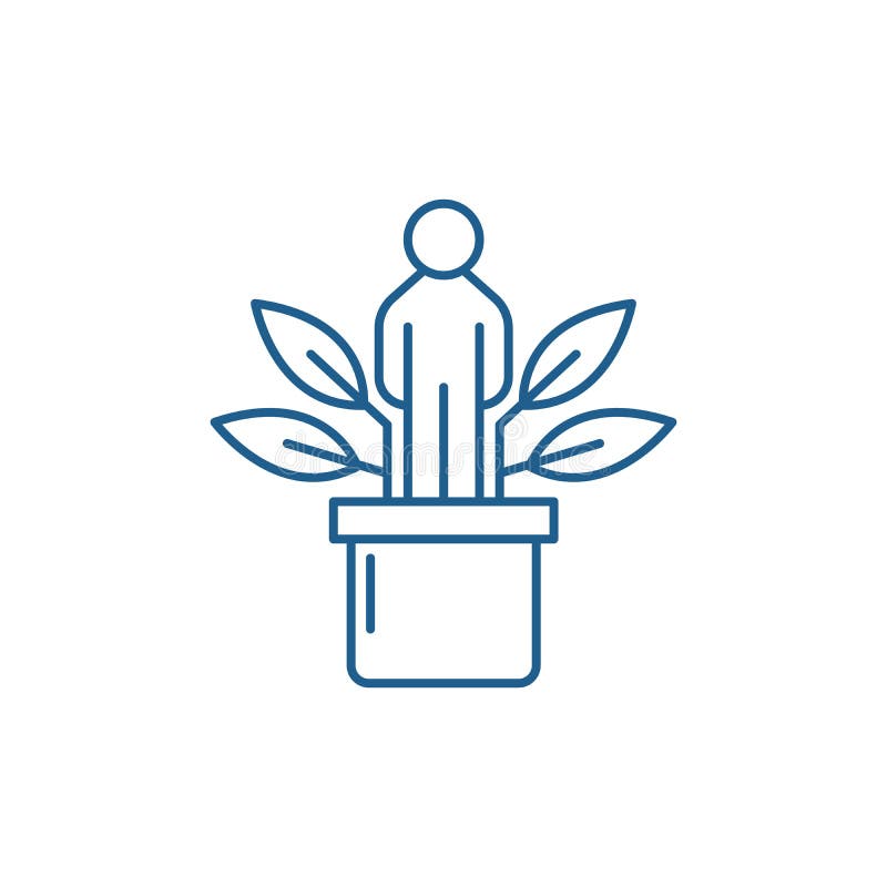 Personal Development Line Icon Concept. Personal Development Flat ...