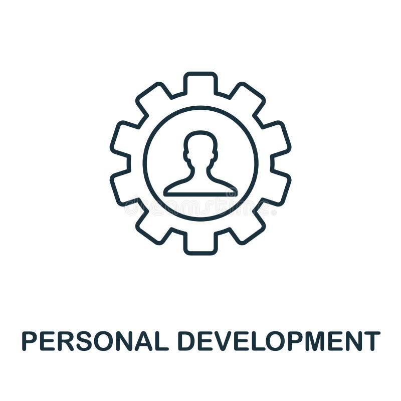 Black Line Icon For Personal Development, Personal And Development ...