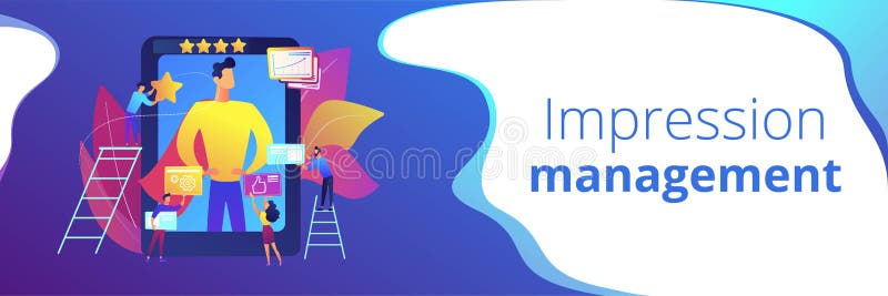 Impression Management Concept Banner Header Stock Vector - Illustration ...