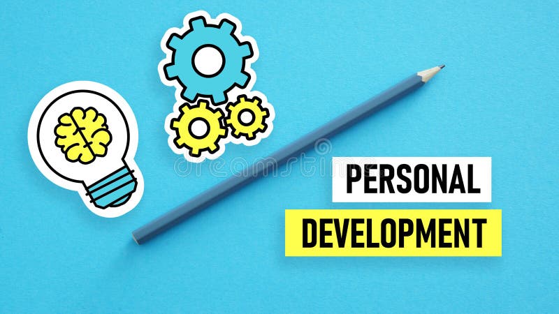 Personal Development is Shown Using the Text and Picture of the Lamp ...