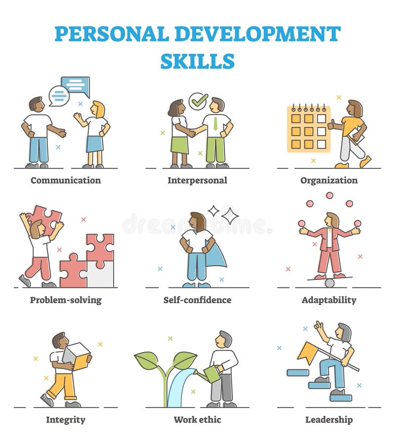 Personal Development in Arrows Stock Illustration - Illustration of ...
