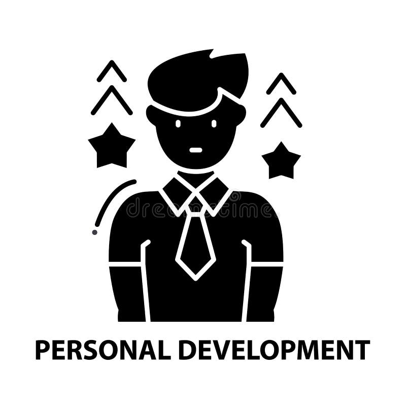 Personal Development Symbol Icon, Black Vector Sign with Editable ...
