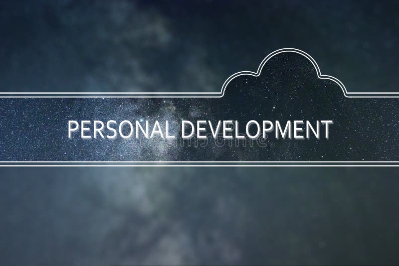 PERSONAL DEVELOPMENT Word Cloud Concept. Space Background Stock ...