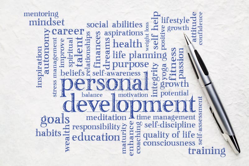 Personal Development Word Cloud Stock Photo - Image of isolated, growth ...