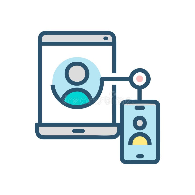 Personal Device Connection Icon Stock Vector - Illustration of ...