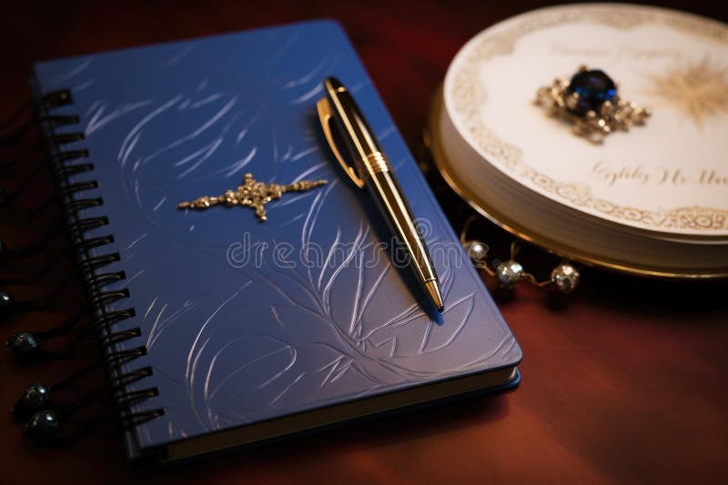 Personal Diary with a Fancy Pen Next To it Stock Photo - Image of ...