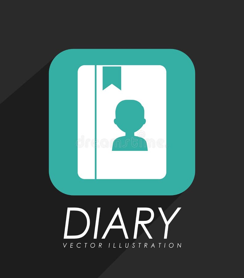 Personal diary icon stock vector. Illustration of isolated - 59483911