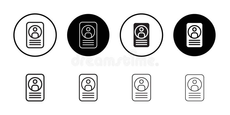 Personal Document Icon Outline Vector for Web Ui Stock Illustration ...