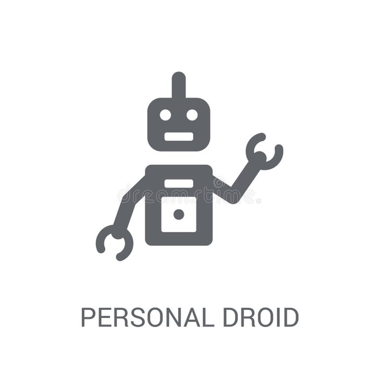 Personal Droid Icon. Trendy Personal Droid Logo Concept on White Stock ...