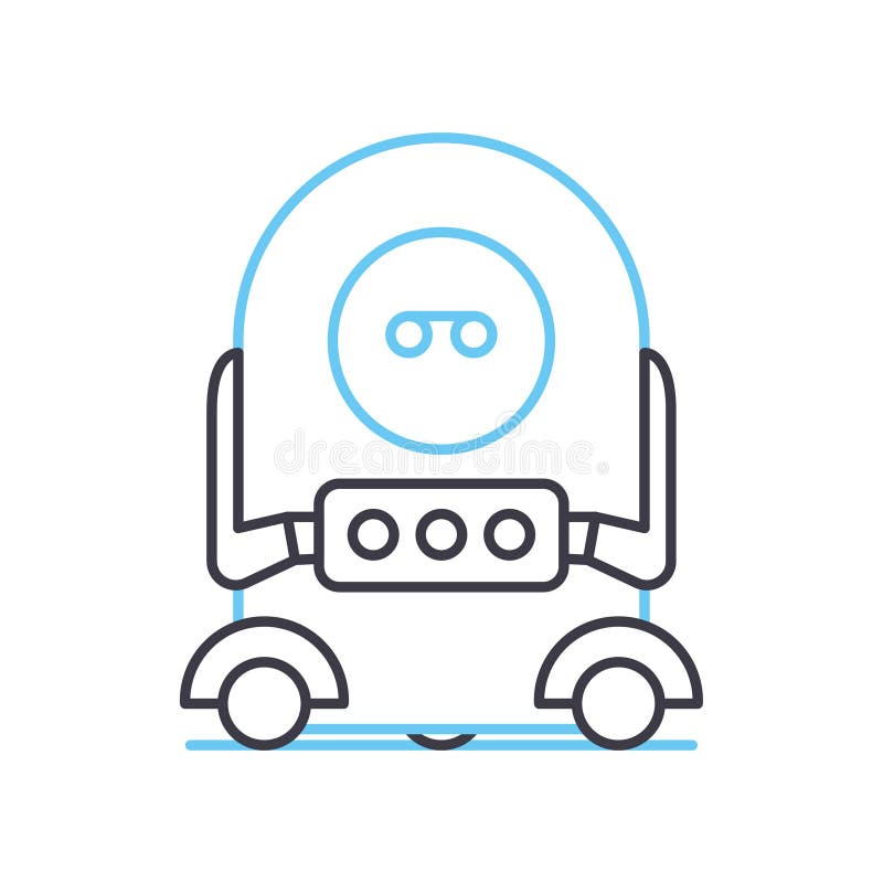 Personal Droid Line Icon, Outline Symbol, Vector Illustration, Concept ...