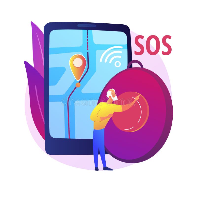 Personal Emergency Button Abstract Concept Vector Illustration. Stock ...