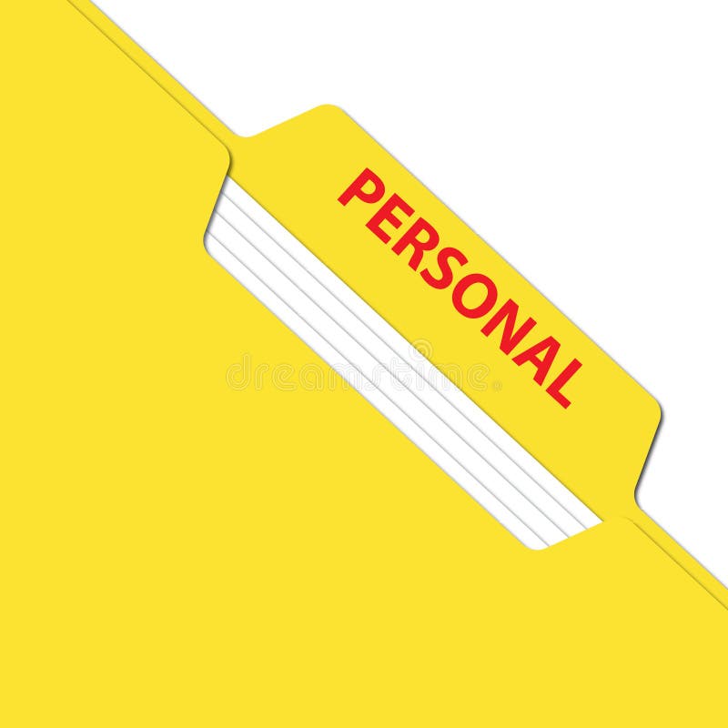 Personal file stock illustration. Illustration of data - 85688899