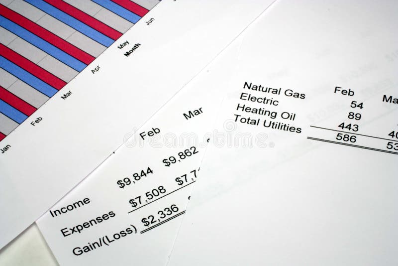 Personal Financial Data stock image. Image of utilities - 6259595