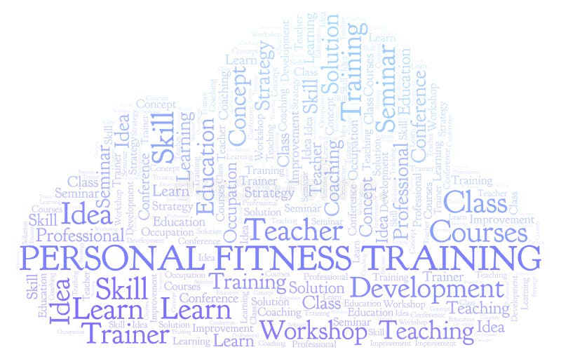 Personal Fitness Training Word Cloud. Stock Illustration - Illustration ...