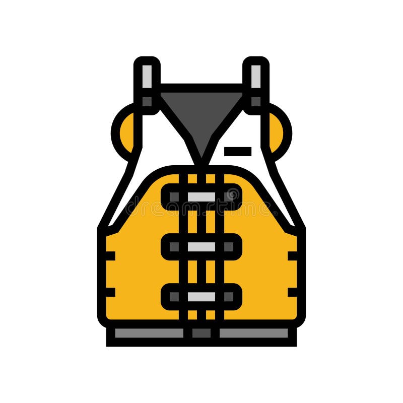 Personal Flotation Device Pfd Color Icon Vector Illustration Stock ...