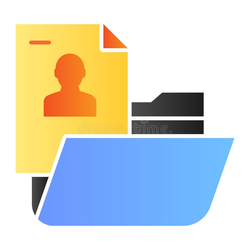 Personal Folder Flat Icon. Folder with Personal Information Color Icons ...