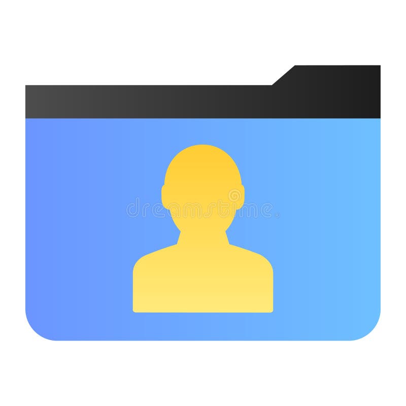 Personal Folder Flat Icon. Member Folder Color Icons in Trendy Flat ...