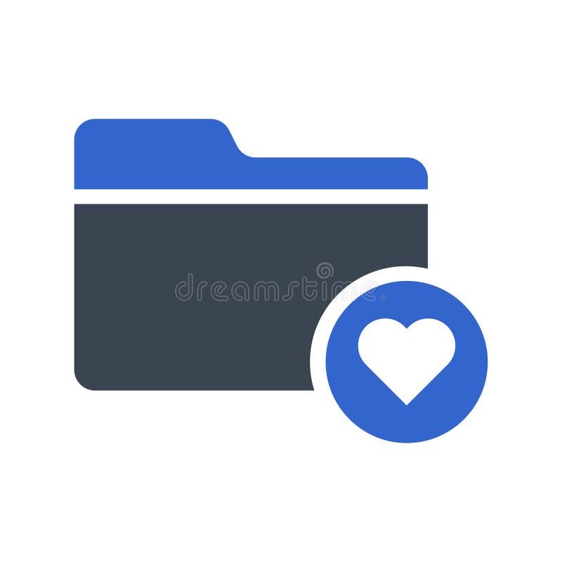 Personal Folder Line and Glyph Icon. Member Folder Vector Illustration ...