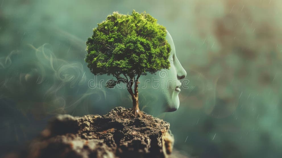 Personal Growth Concept Depicted As a Tree Growing from the Mind for ...