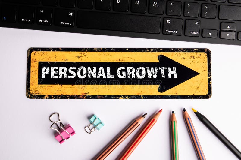 Personal Growth Concept. Chart with Keywords and Icons on White Stock ...