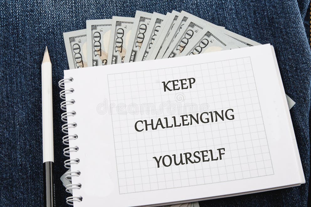 Personal Growth Concept. Words KEEP CHALLENGING YOURSELF Stock Image ...