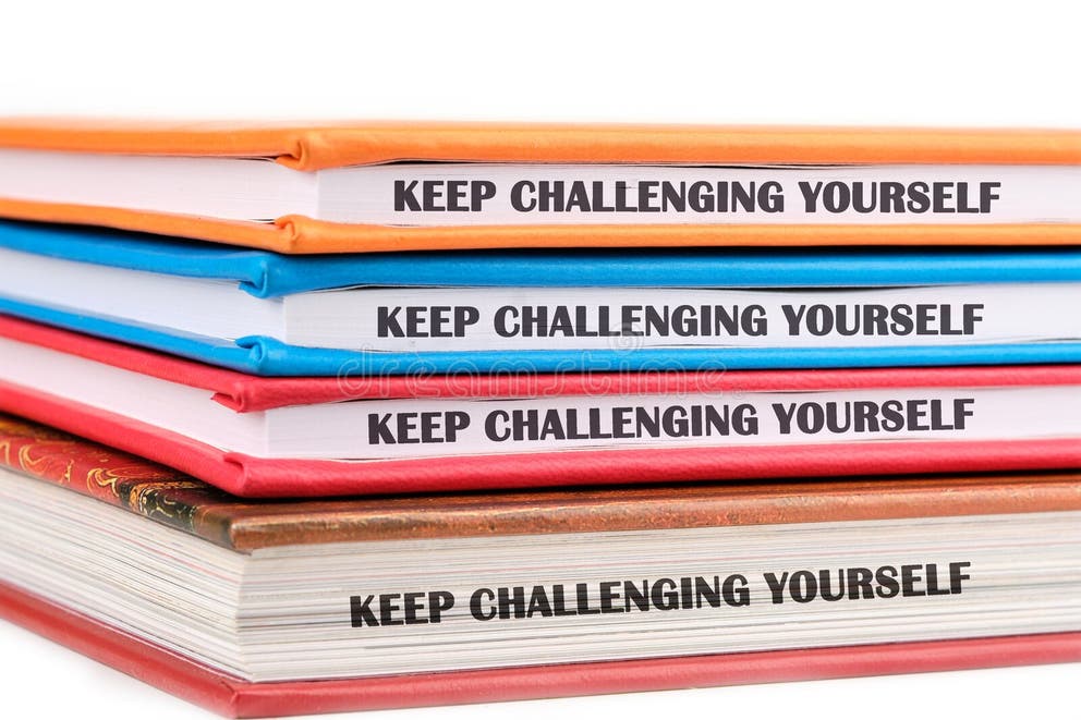 Personal Growth Concept. Words KEEP CHALLENGING YOURSELF Stock Photo ...