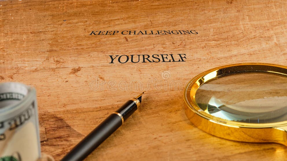 Personal Growth Concept. Words KEEP CHALLENGING YOURSELF Stock Photo ...