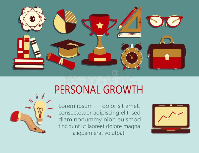 Personal Growth Creative Illustration. Stock Vector - Illustration of ...